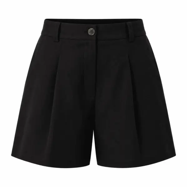 EXQUISE Donovan High Waist Pleated Linen Shorts