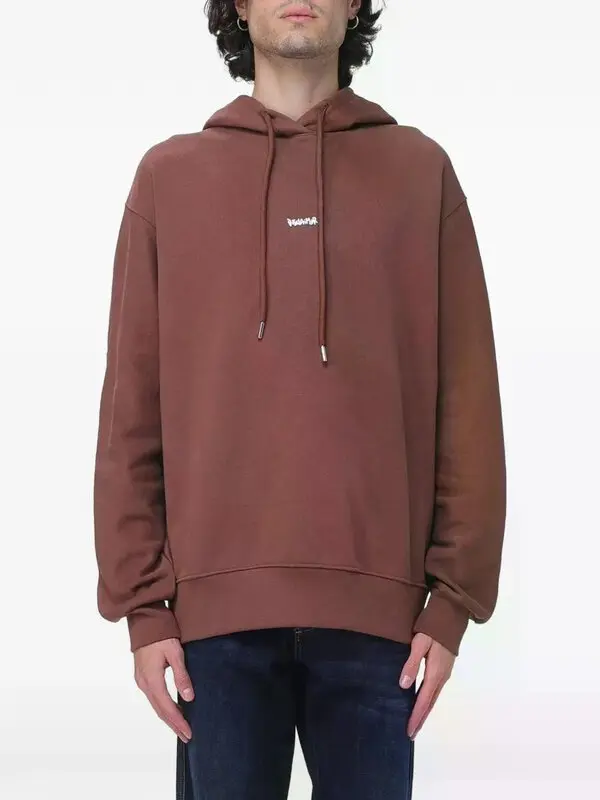 DISCLAIMER Graffiti-print Logo-embroidered Hoodie