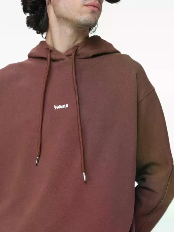 DISCLAIMER Graffiti-print Logo-embroidered Hoodie