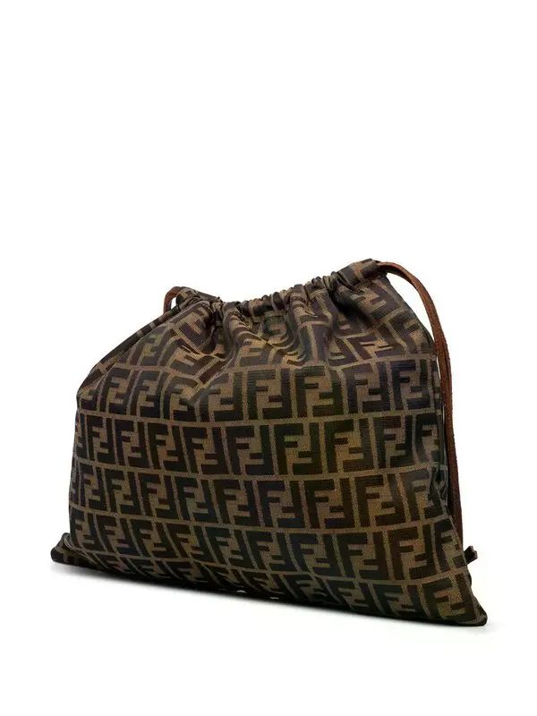 Fendi 20th Century Zucca Canvas Drawstring Pouch