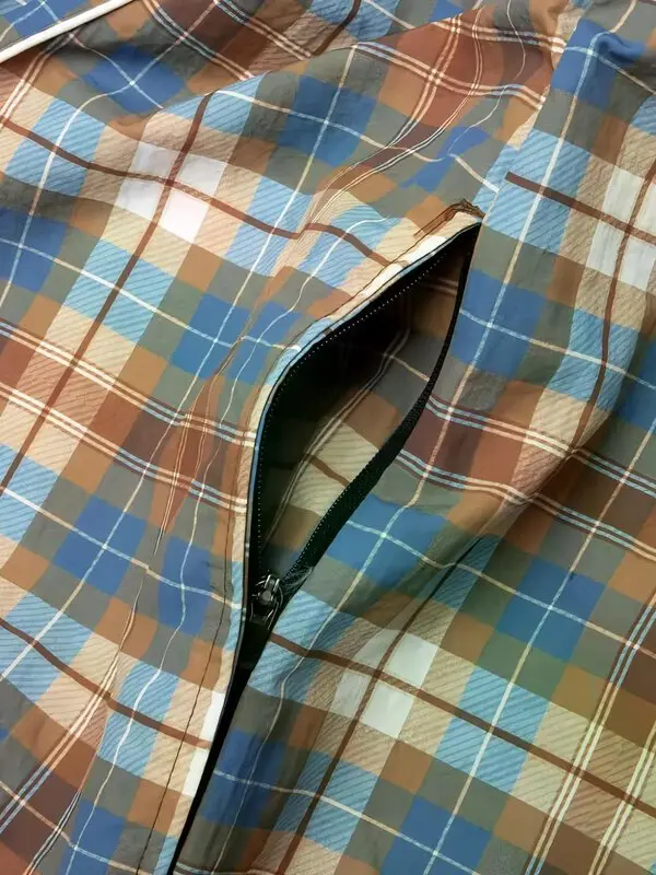 AWAKE NY Les Plaid-pattern Panelled Track Jacket