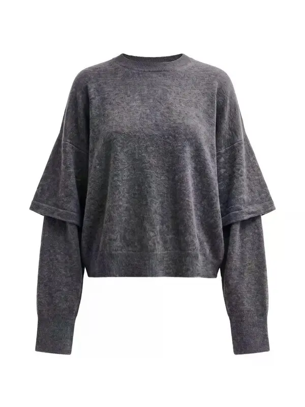 DARKPARK Troy Layered-sleeve Wool Sweater