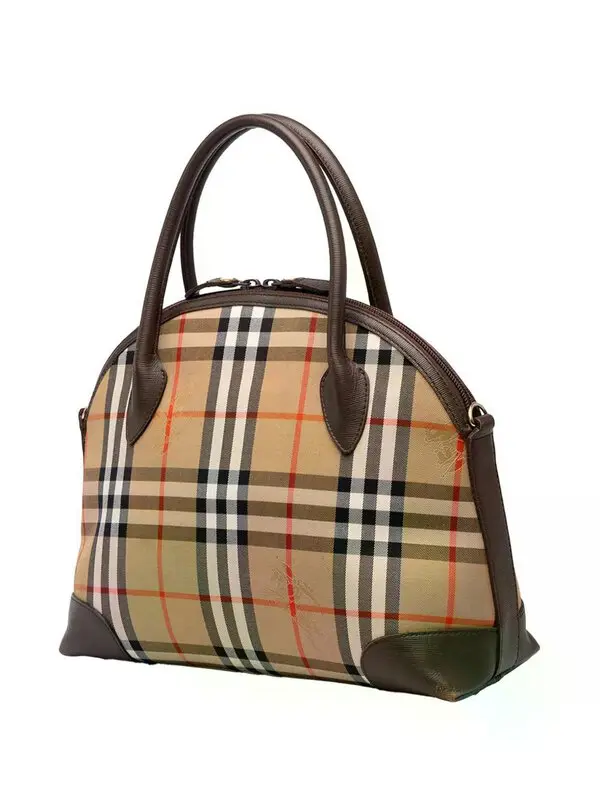 Burberry 20th Century Haymarket Check Canvas Dome Satchel