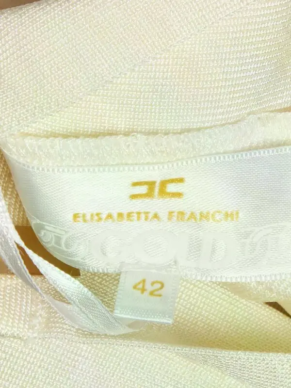 Elisabetta Franchi Strapless Striped Mini Dress