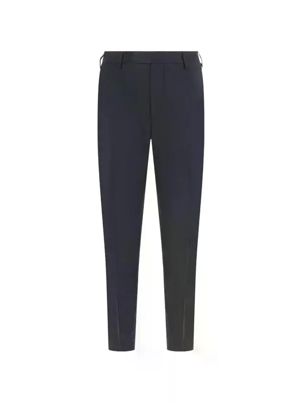 MICHAEL COAL Pressed-crease Flap-pocket Trousers