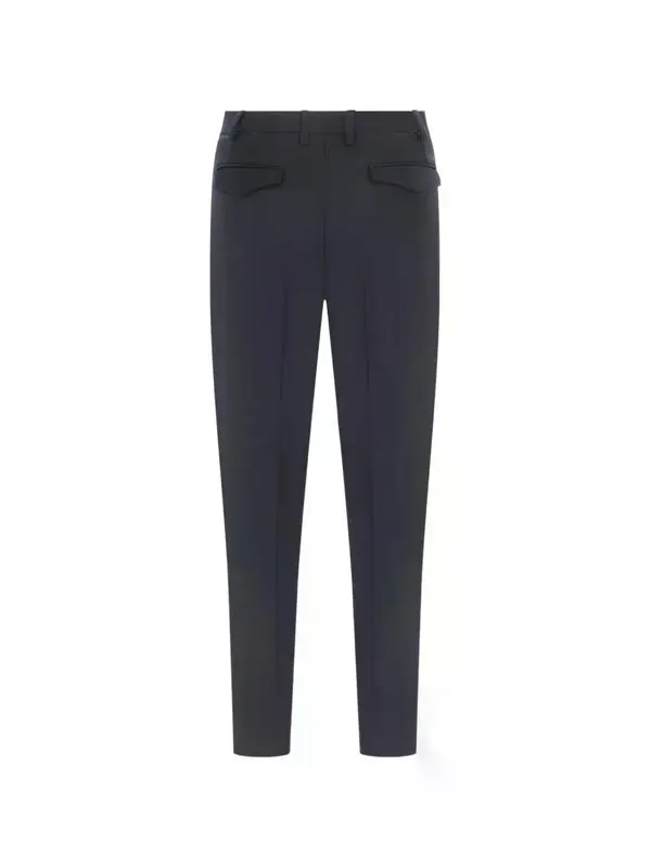 MICHAEL COAL Pressed-crease Flap-pocket Trousers