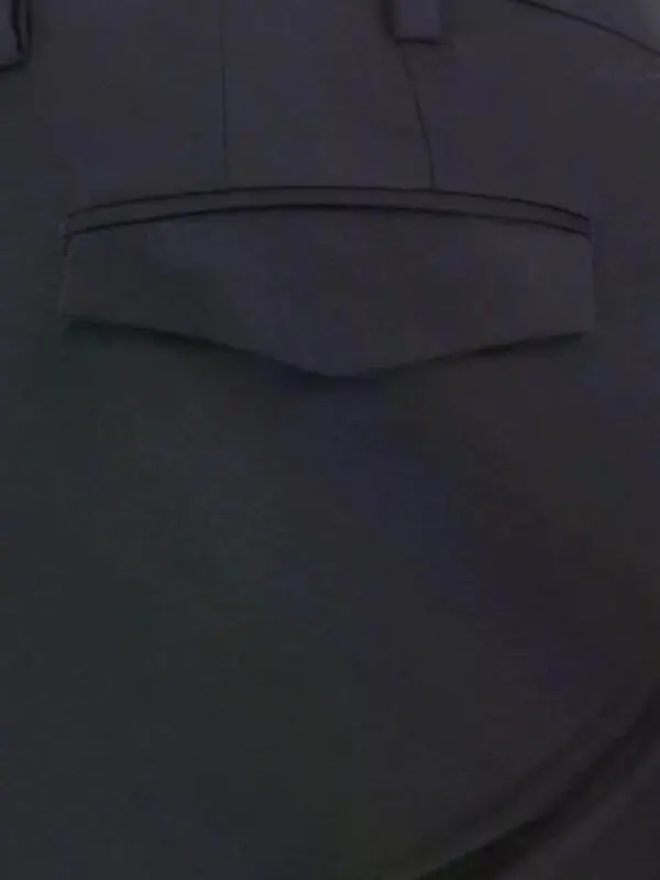 MICHAEL COAL Pressed-crease Flap-pocket Trousers