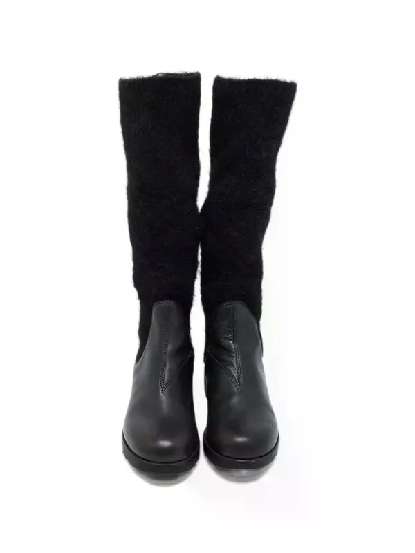 Miu Miu Mohair Leather Boots