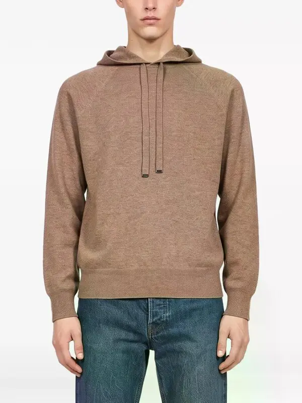 KANGRA Raglan-sleeve Drawstring Hoodie