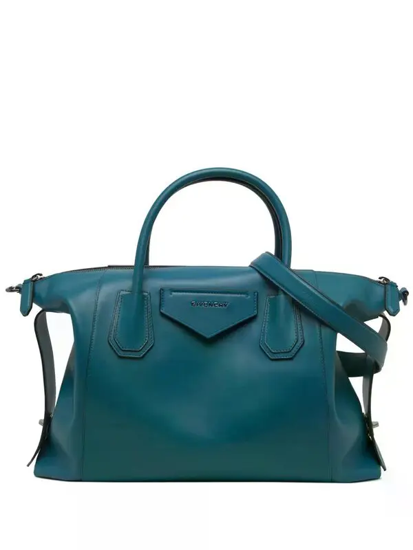 Givenchy 2020-2026 Medium Calfskin Antigona Soft Bag Satchel - Blue