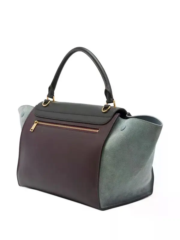 Celine 2013 Medium Tricolor Leather Trapeze Satchel