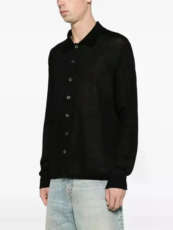 Our Legacy Fall Cardigan Black Superfine Merino