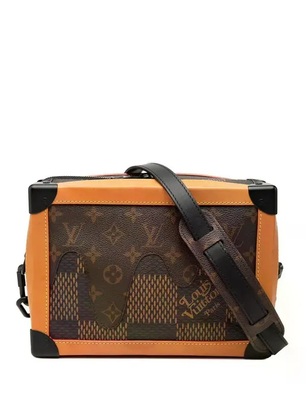 LOUIS VUITTON 2020 Nigo Giant Damier Ebene Monogram Soft Trunk Crossbody Bag - Brown