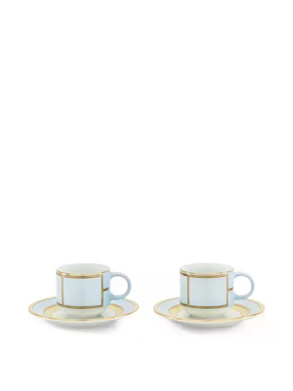 GINORI 1735 Diva Coffee Cups And Saucers - Blue