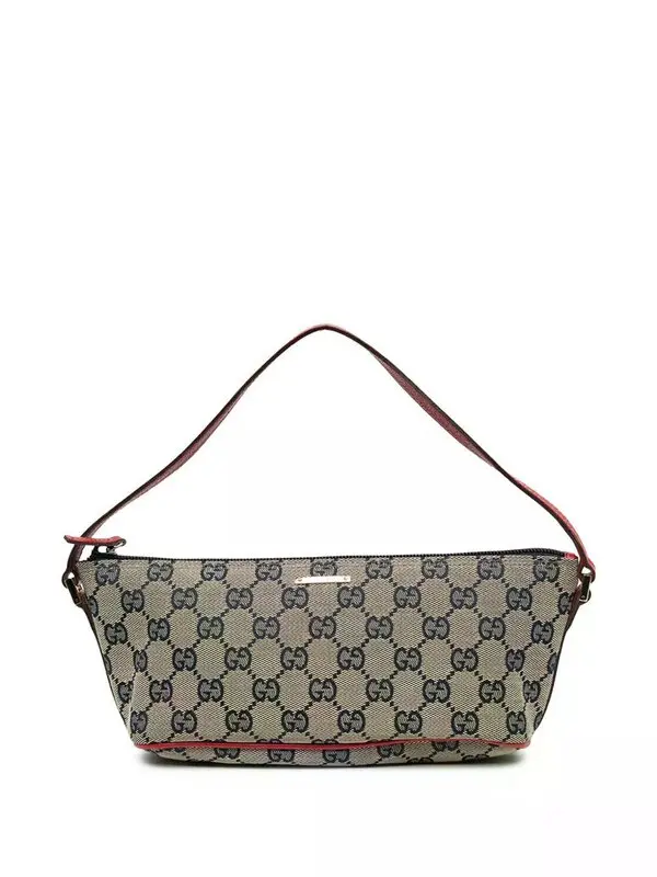 Gucci 2000-2015 Gg Canvas Boat Shoulder Bag - Red