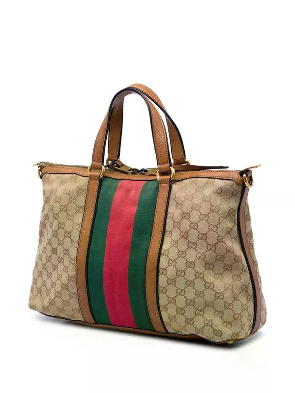 Gucci 2016-2026 Medium Gg Canvas Web Rania Top Handle Bag Satchel