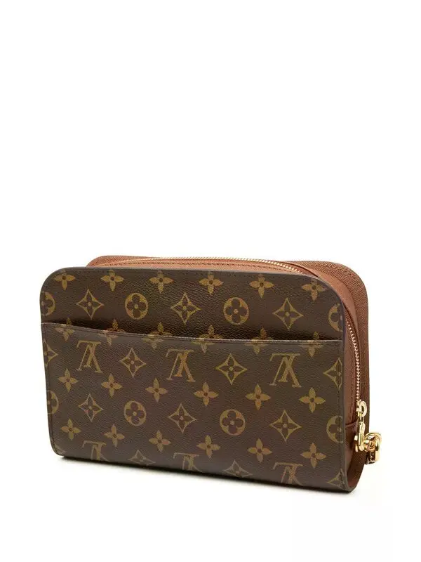 LOUIS VUITTON 2003 Monogram Orsay Clutch Bag - Brown