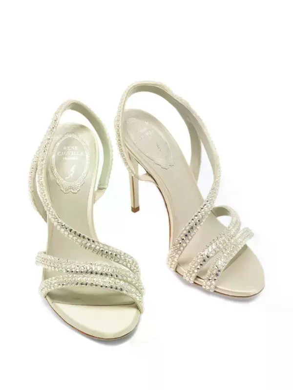 Rene Caovilla Lisa Crystal-embellished Slingback Sandals