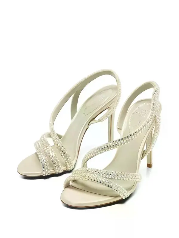 Rene Caovilla Lisa Crystal-embellished Slingback Sandals
