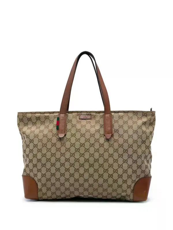 Gucci 2016-2026 Gg Canvas Web Tote Bag