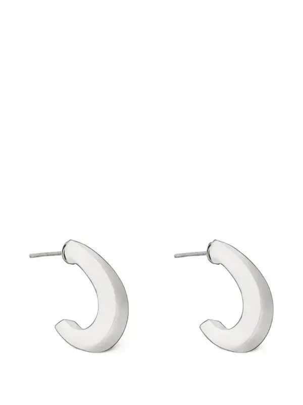 Nina Ricci 1980s Hoop Earrings - Silver