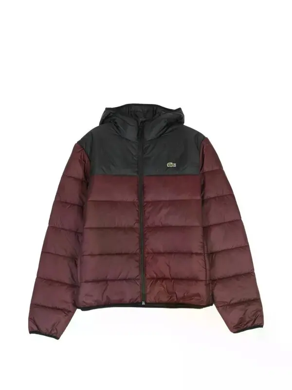 Lacoste Water-repellent Quilted Puffer Jacket - Red