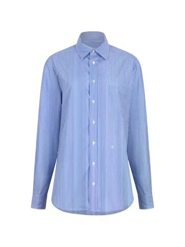 DOUUOD Vertical-stripe Long-sleeve Shirt