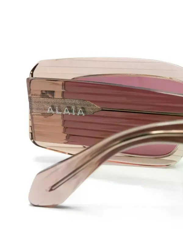 Alaïa Rectangle-frame Sunglasses - Brown