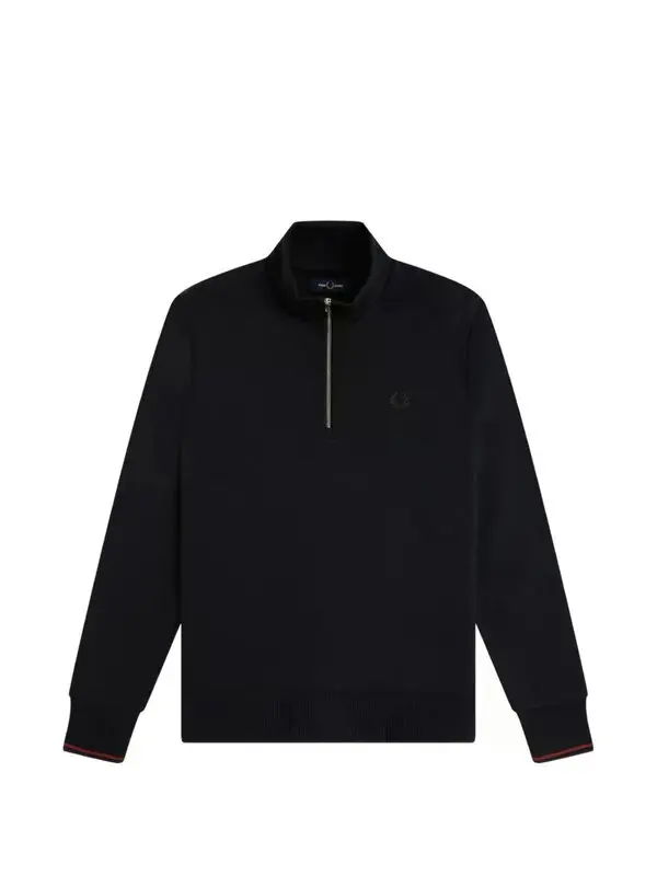 Fred Perry Quarter-zip Logo-embroidered Sweatshirt