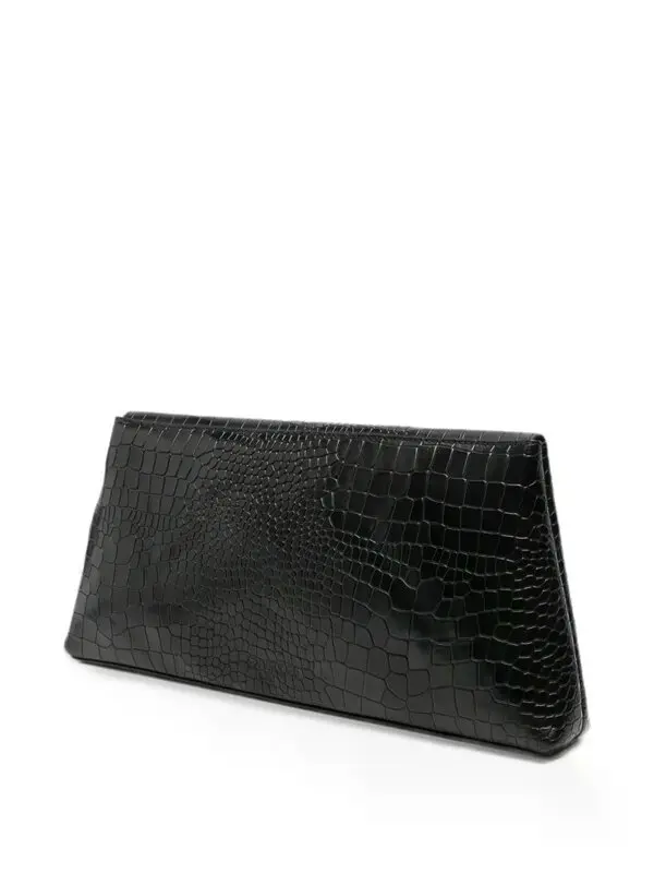 ENVELOPE 1976 Onyx Croc-effect Clutch Bag