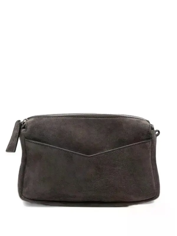 Max Mara Skipper Xs Suede Shoulder Bag - Grey