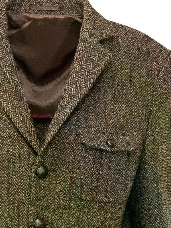 WALKERS Edgar Herringbone-patterned Button-up Jacket