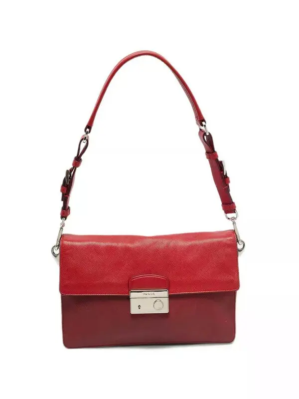 Prada Sound Saffiano Leather Shoulder Bag