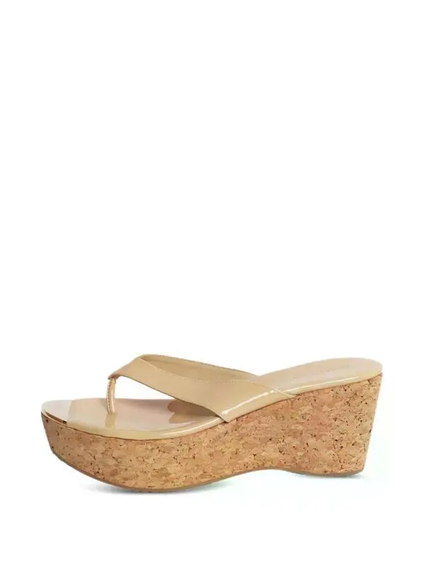 JIMMY CHOO Thong Platform Sandals - Neutrals