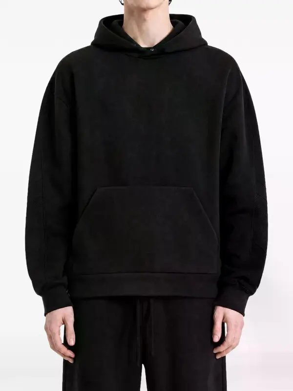 Hugo Boss X Porsche Suede-effect Pouch-pocket Hoodie - Black
