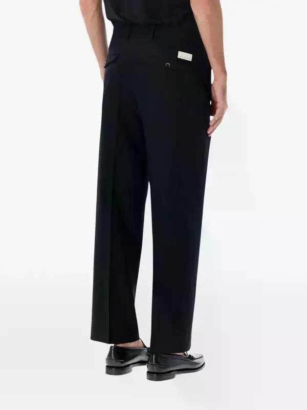 NINE:INTHE:MORNING Logo-patch Straight-leg Trousers