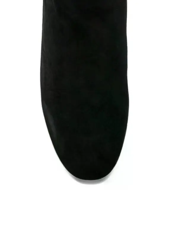 ALMA EN PENA Suede-finish Block-heel Ankle Boots - Black