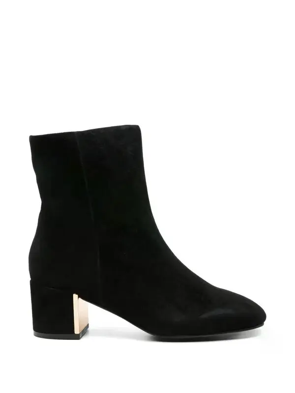 ALMA EN PENA Suede-finish Block-heel Ankle Boots - Black