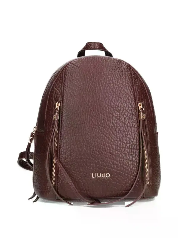 Liu Jo Grained-effect Logo-plaque Backpack