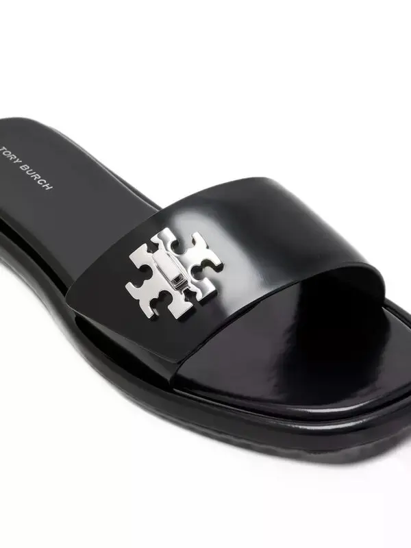 Tory Burch T Lock Leather Slides