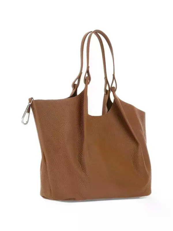 GIANNI CHIARINI Large Dua Pebbled Leather Tote Bag - Brown