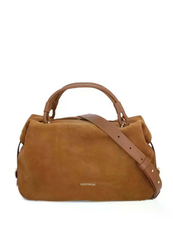 COCCINELLE Small Lizzie Suede Tote Bag - Brown