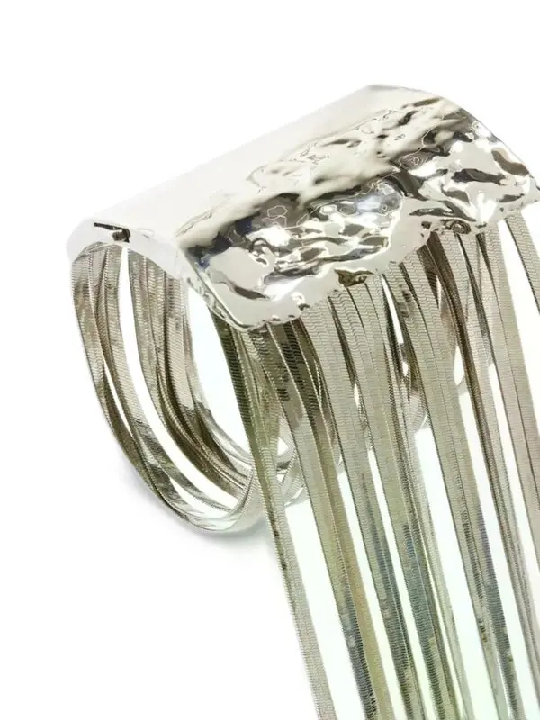 Sportmax Hammered Fringe-detail Bracelet