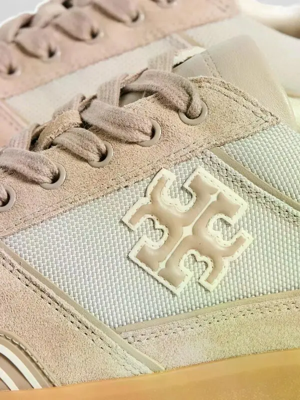 Tory Burch Clover Court Suede-panel Sneakers