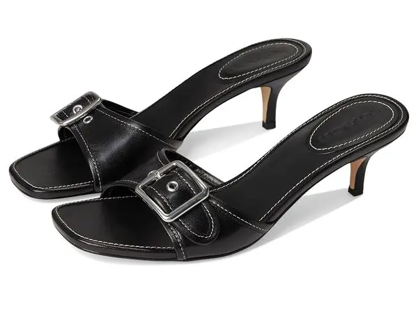 COACH Margot Sandals In Signature Jacquard Boots - Black