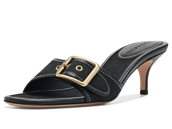 COACH Margot Sandals In Signature Jacquard Boots 2 - Black