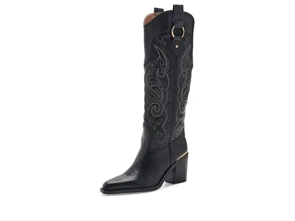 FRYE AND CO. Ashlyn Tall Deco Stitch Boots - Black