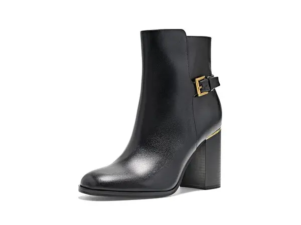 Vince Camuto Melvani Block Heel Ankle Booties Boots - Black