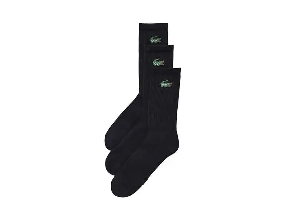 Lacoste 3-pack Sport Socks Quarter Length Socks Shoes - Black