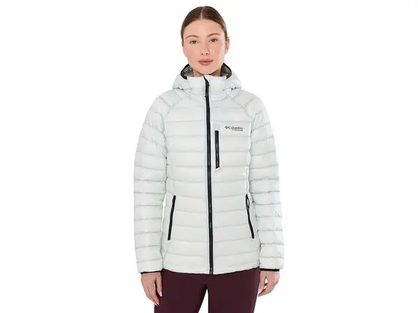 Columbia Arctic Crest Down Hooded Jacket Coat - Tea Light